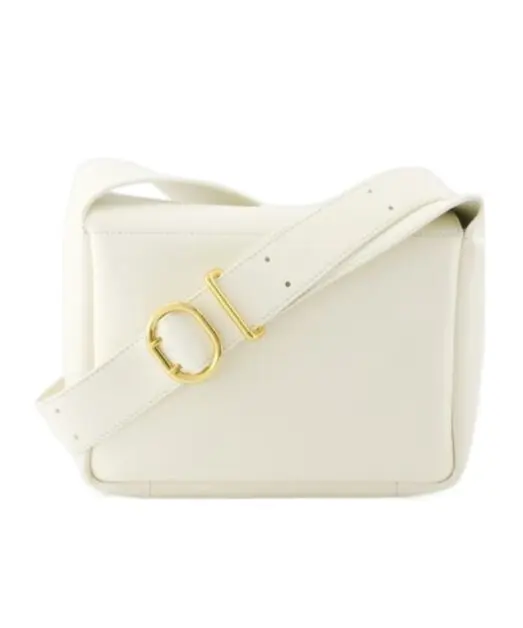 JIL SANDER Logo Detailed Zip-up Shoulder Bag - White