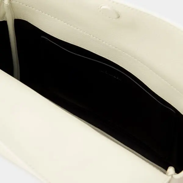 JIL SANDER Logo Detailed Zip-up Shoulder Bag - White