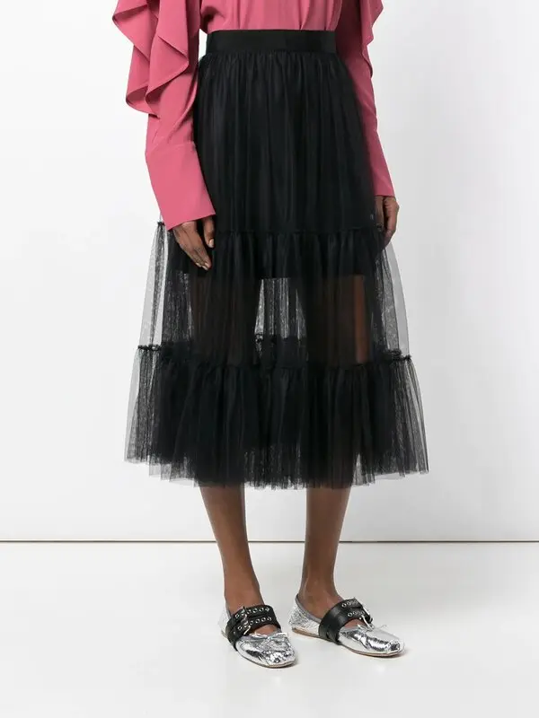 Moncler Tulle Pleated Skirt