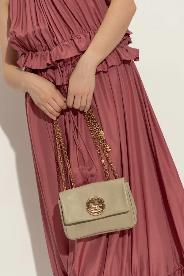Chloé Small Heritage Logo Plaque Shoulder Bag