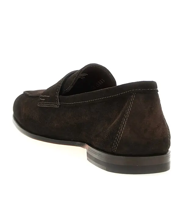 Santoni Carlo Penny Loafers - Brown
