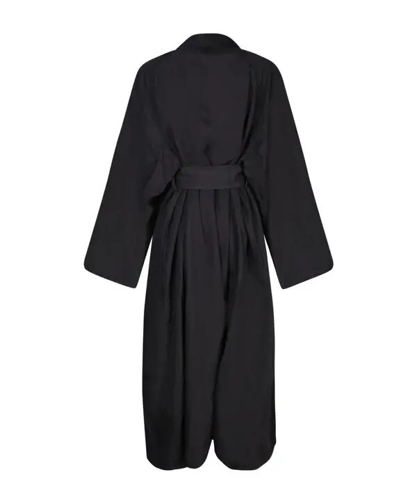 QUIRA Oversized Belted Coat - Black