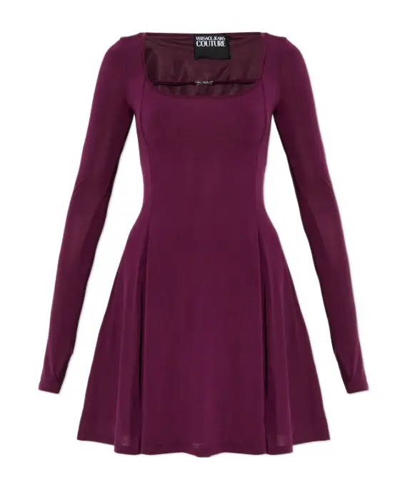 Versace Long Sleeve A-line Mini Dress