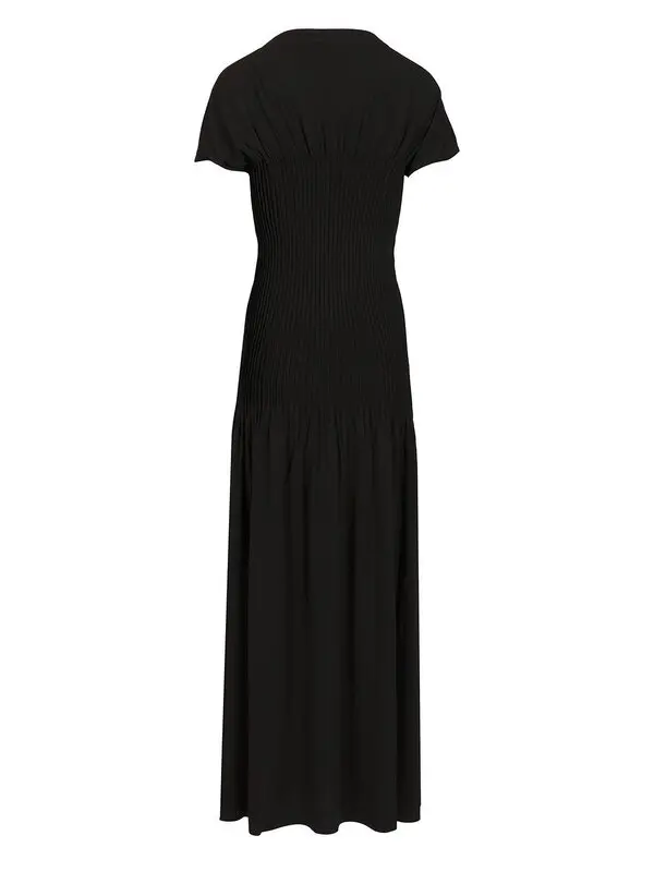 TOTEME Pleated Boat-neck Maxi Dress