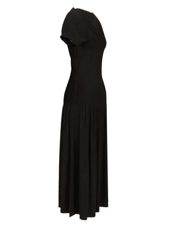 TOTEME Pleated Boat-neck Maxi Dress