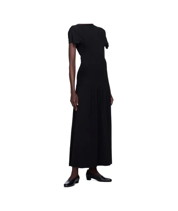 TOTEME Pleated Boat-neck Maxi Dress