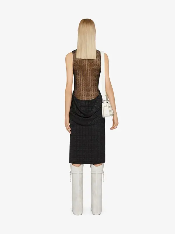 Givenchy 4g Jacquard Sleeveless Midi Dress