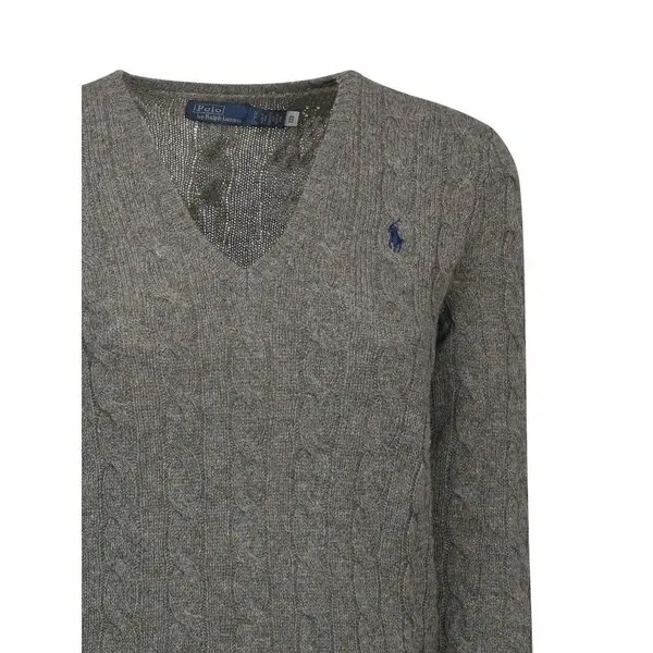 Polo Ralph Lauren Kimberly V-neck Jumper - Grey