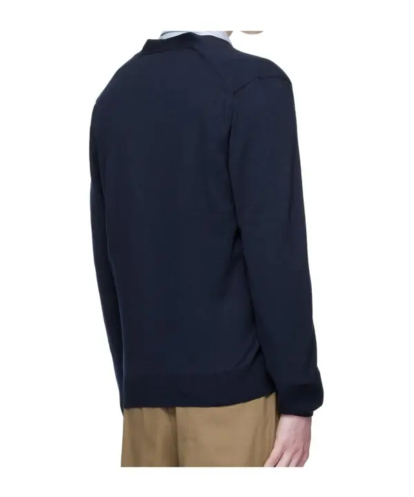 Maison Kitsuné V-neck Cardigan With Graphic Detail