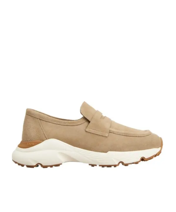TOD'S Sporty Penny Bar Loafers - Nude