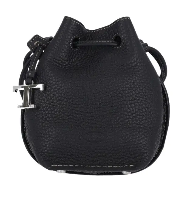 TOD'S Drawstring Bucket Bag - Black