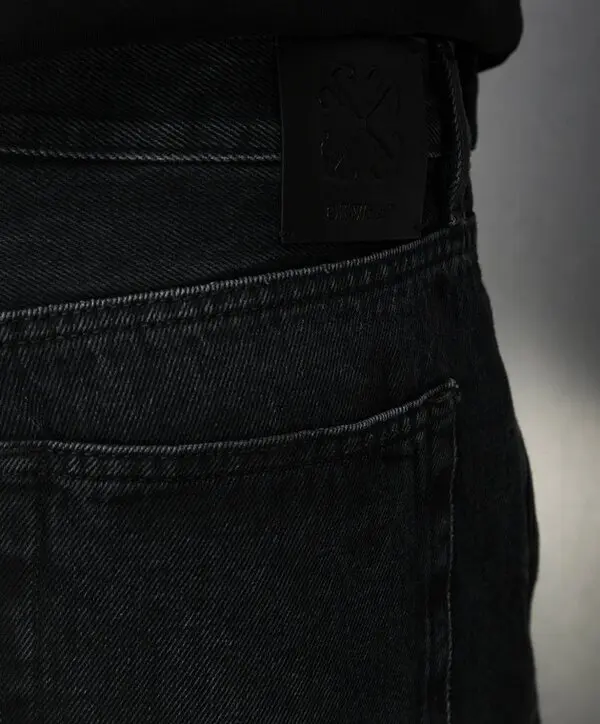 Off-White Logo Patch Tapered Jeans