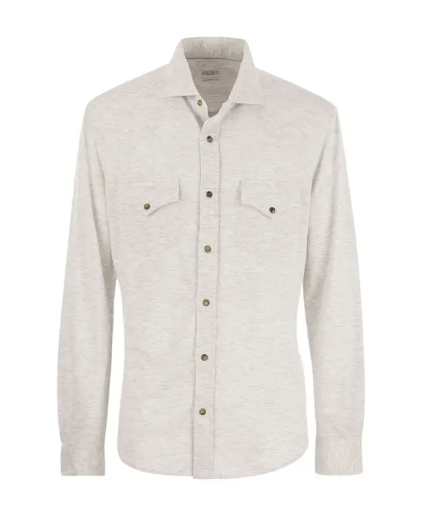 Brunello Cucinelli Flap Pocket Long-sleeved Shirt