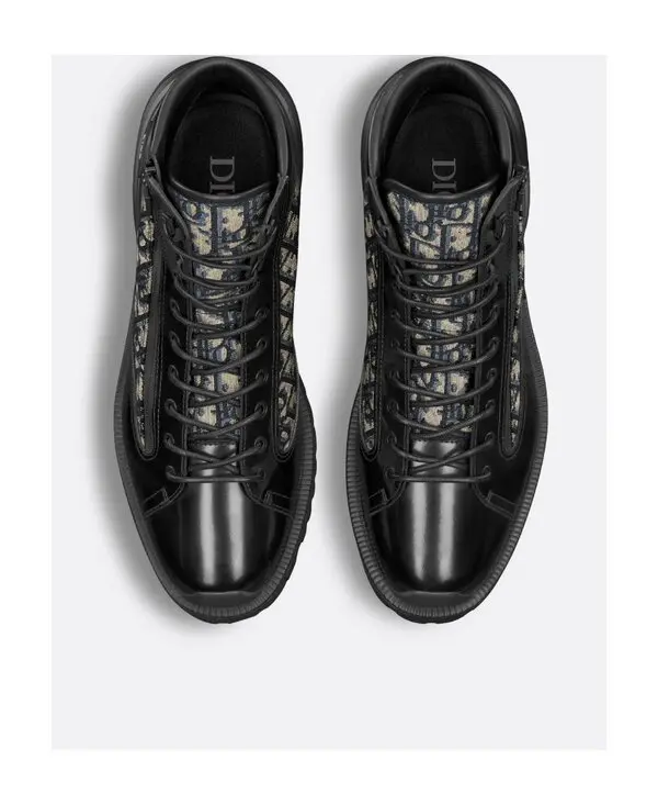 Dior Monogrammed Lace-up Combat Boots