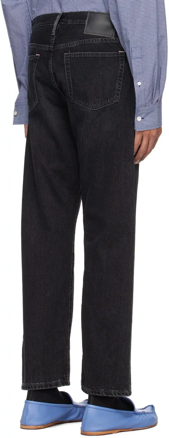 Acne Studios Logo Patch Mid-rise Jeans - Black