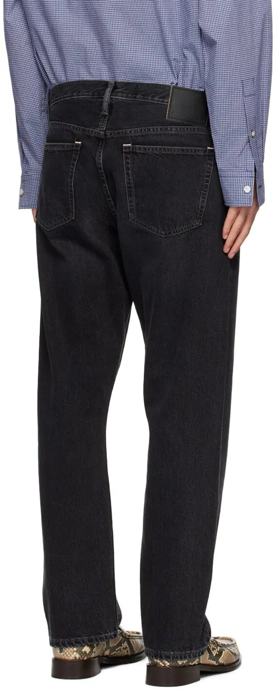 Acne Studios Logo Patch Mid-rise Jeans - Black