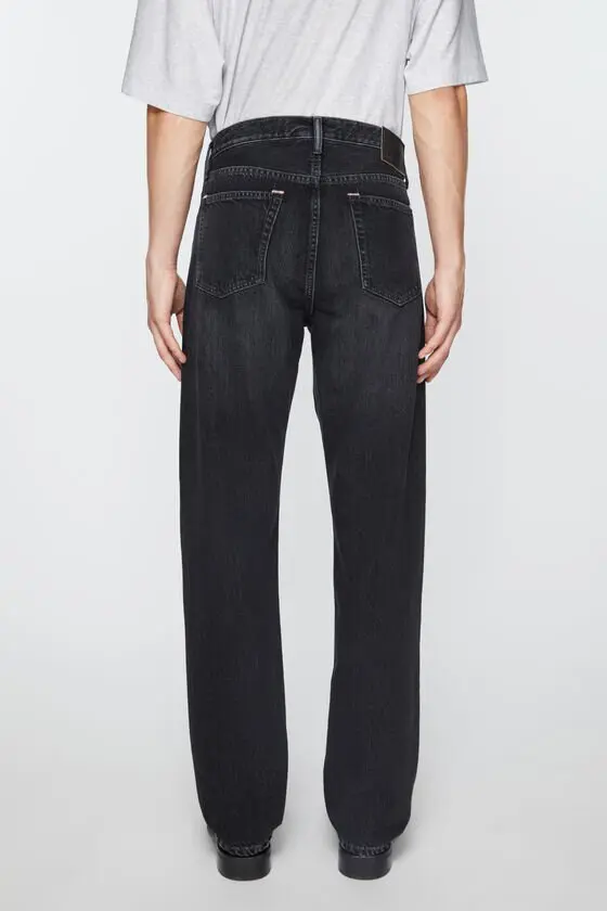 Acne Studios Logo Patch Mid-rise Jeans - Black