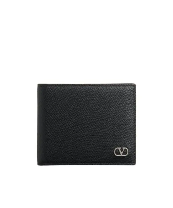 Valentino Garavani Vlogo Signature Bi-fold Wallet - Black