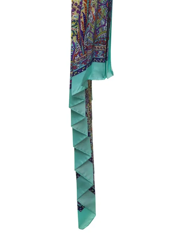Etro Floral-printed Pleated Wraparound Scarf - Multicolor