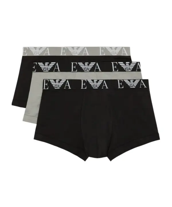 Emporio Armani Logo-jacquard Boxers - Black
