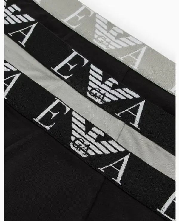 Emporio Armani Logo-jacquard Boxers - Black