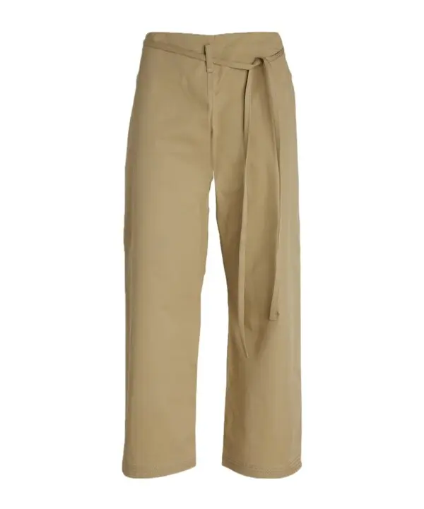 QUIRA Belted Cropped Trousers