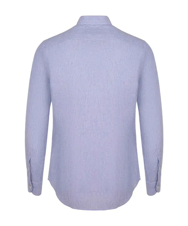 Emporio Armani Logo Embroidered Striped Shirt