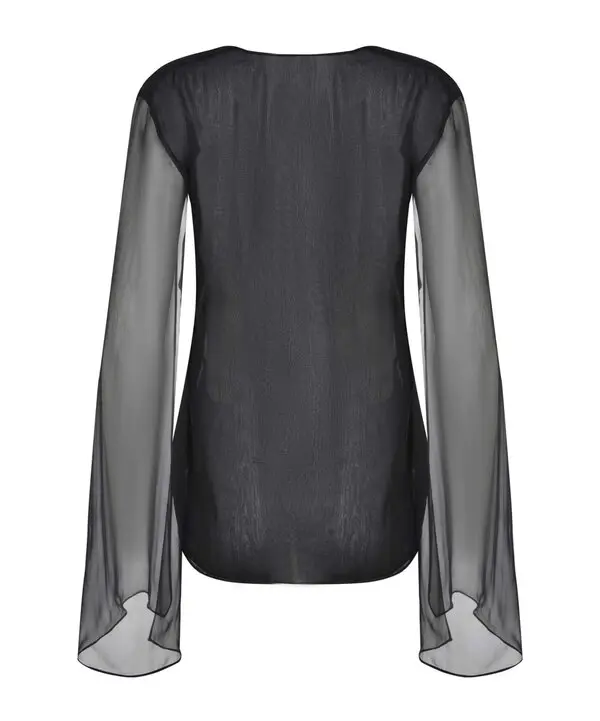 Alberta Ferretti V-neck Long Sleeve T-shirt
