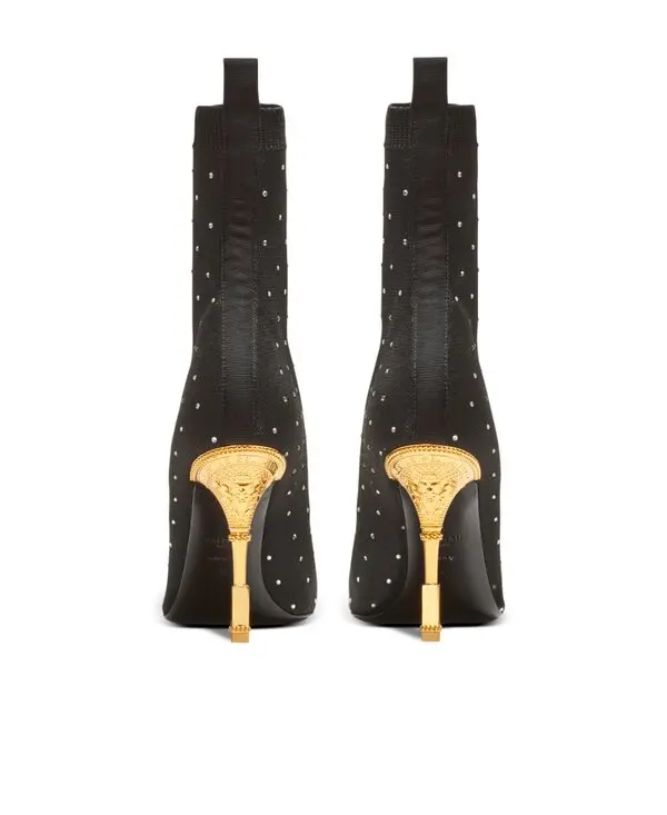 Balmain Moneta Embellished Sock Boots