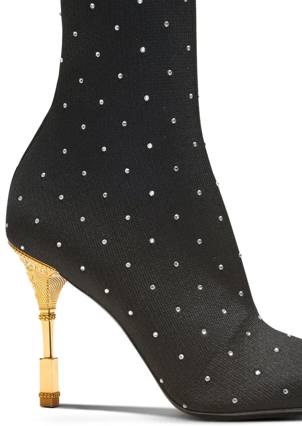 Balmain Moneta Embellished Sock Boots