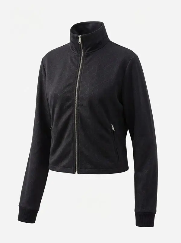 Gucci Gg Jersey Jacquard Zip Jacket - Black