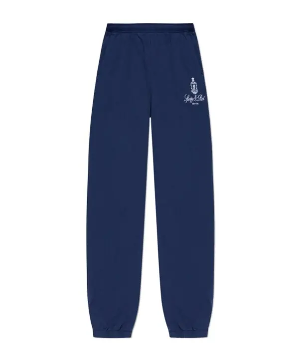 SPORTY  RICH Elastic Waist Track Pants
