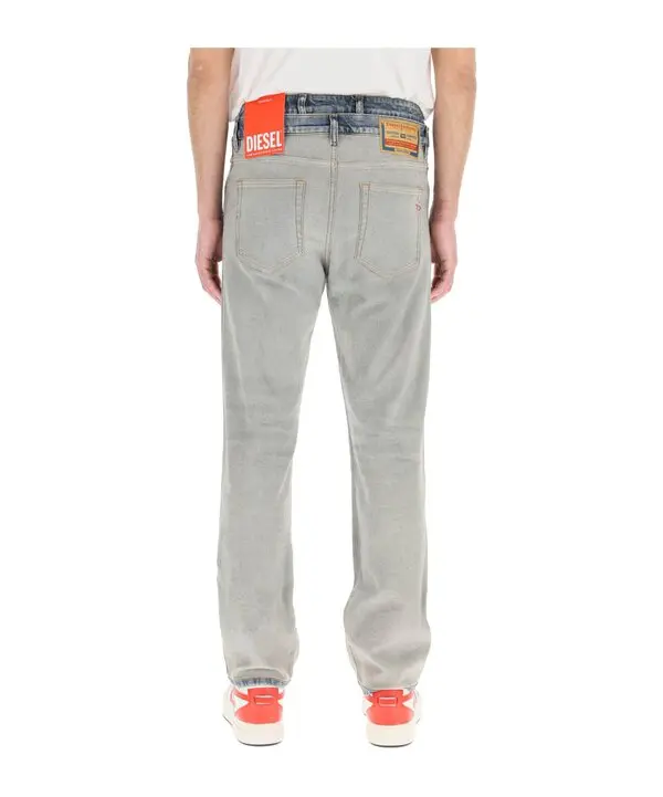 DIESEL® Logo Patch Straight Leg Jeans