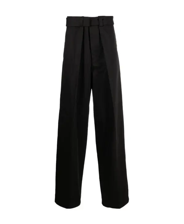 JIL SANDER Loose-cut Cotton Trousers With Belt Loops