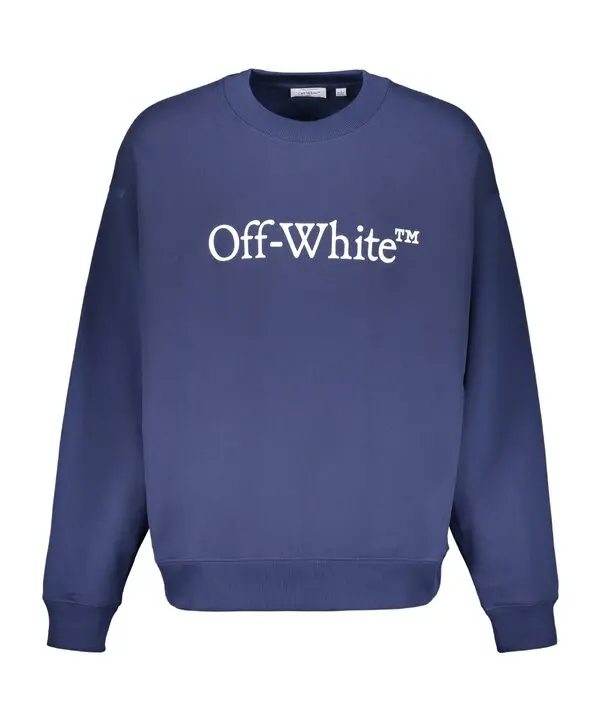 Off-White Logo Print Sweatshirt - Blue