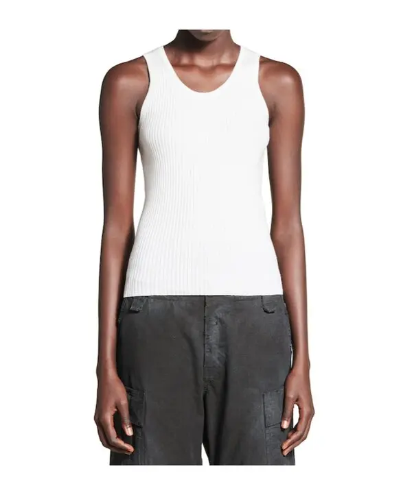 Balenciaga Ribbed Knit Tank Top