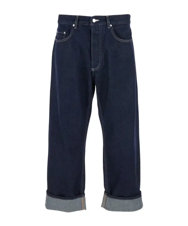 ICON DENIM LOS ANGELES Baggy Turn-up Jeans - Black