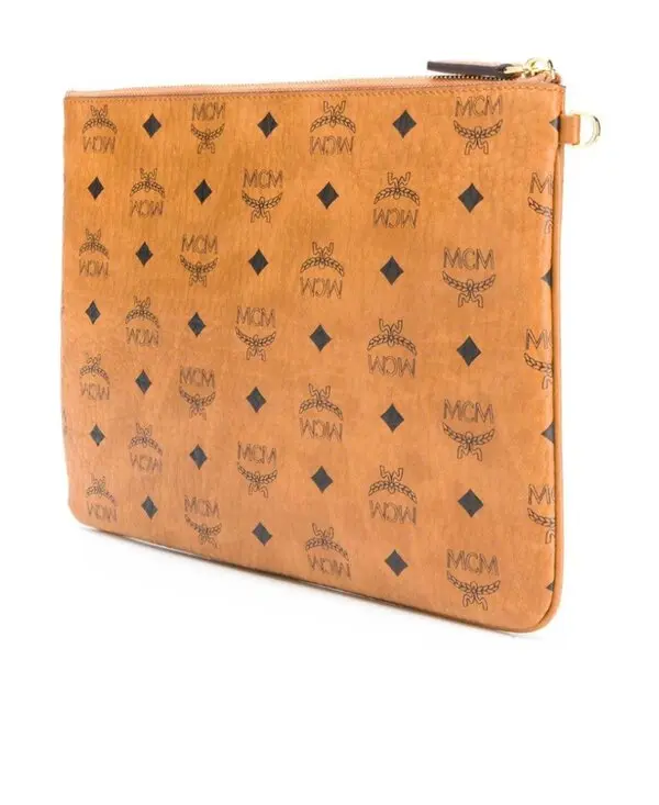 Mcm Visetos Small Clutch Bag - Orange