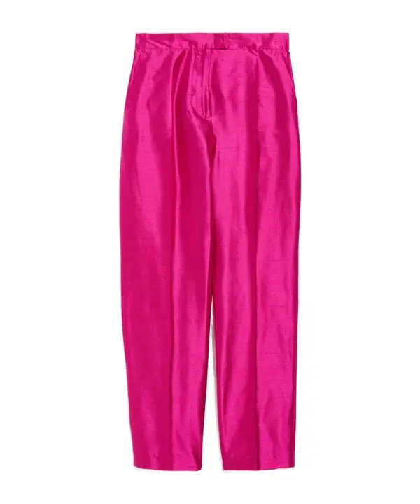 Max Mara Straight Leg Trousers With Pleats - Pink