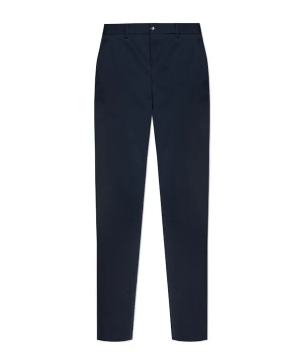 Etro Flat-front Cotton Trousers - Navy Blue