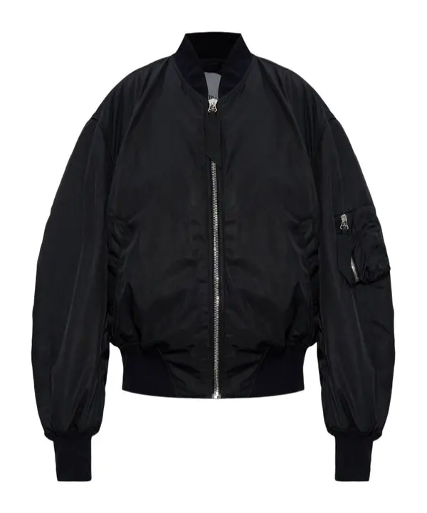 Attico The Zip Pocket Bomber Jacket By - Black