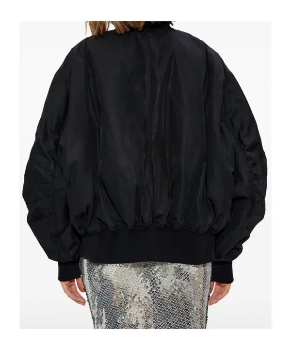 Attico The Zip Pocket Bomber Jacket By - Black