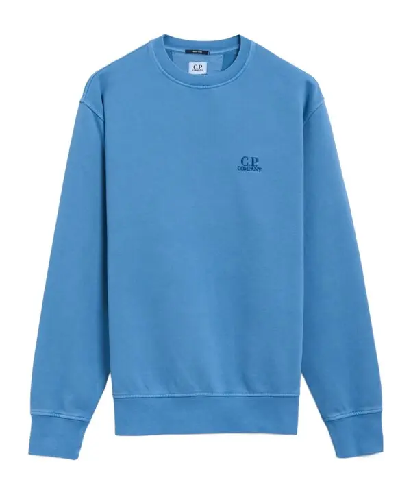 C.P. COMPANY Embroidered Crew-neck Sweatshirt - Blue