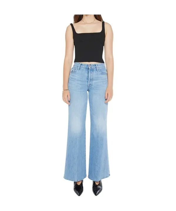 MOTHER The Tomcat Roller Skimp High Waist Jeans - Light Blue