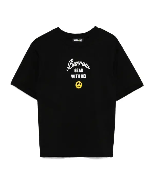 BARROW Bear Embellished Cotton T-shirt
