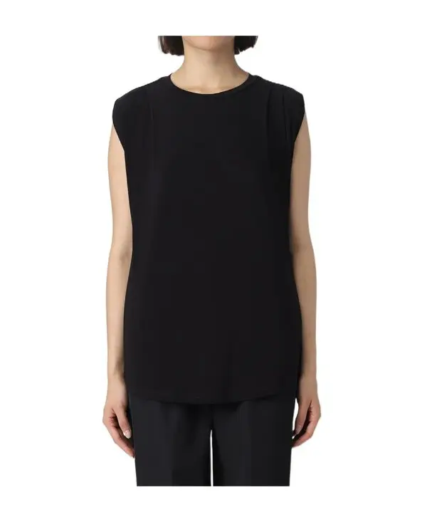 Michael Kors Michael Crewneck Pleated Sleeveless Top