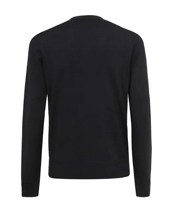 TOM FORD V-neck Cardigan With Rib Details - Black