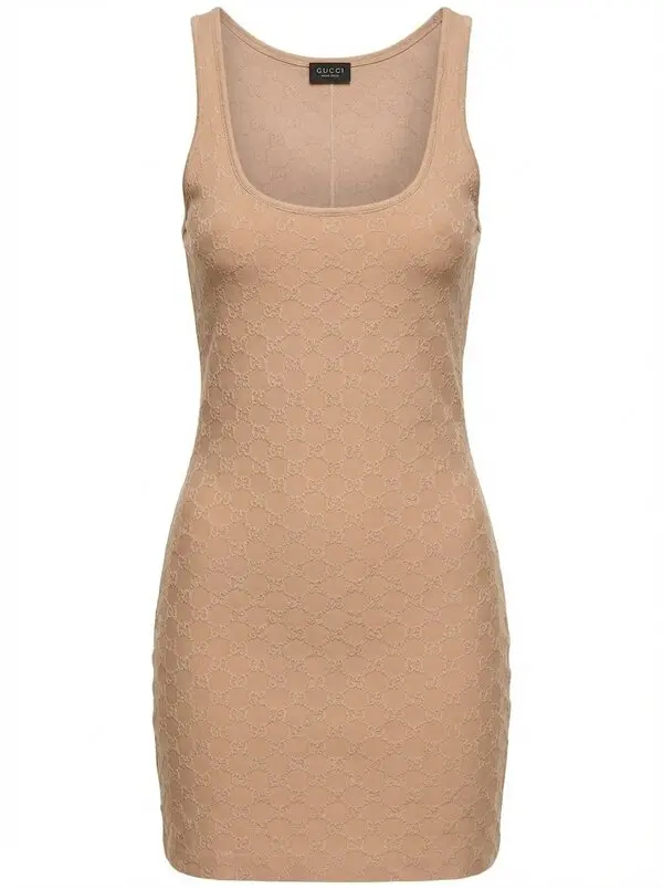 Gucci Gg Knit Jacquard Sleeveless Dress
