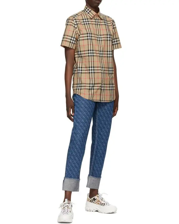 Burberry Vintage Check Print Short Sleeved Shirt