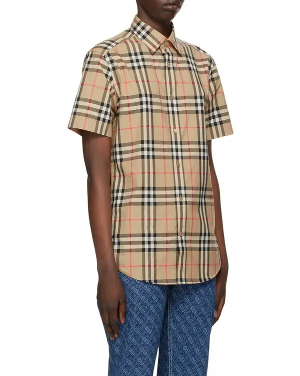 Burberry Vintage Check Print Short Sleeved Shirt